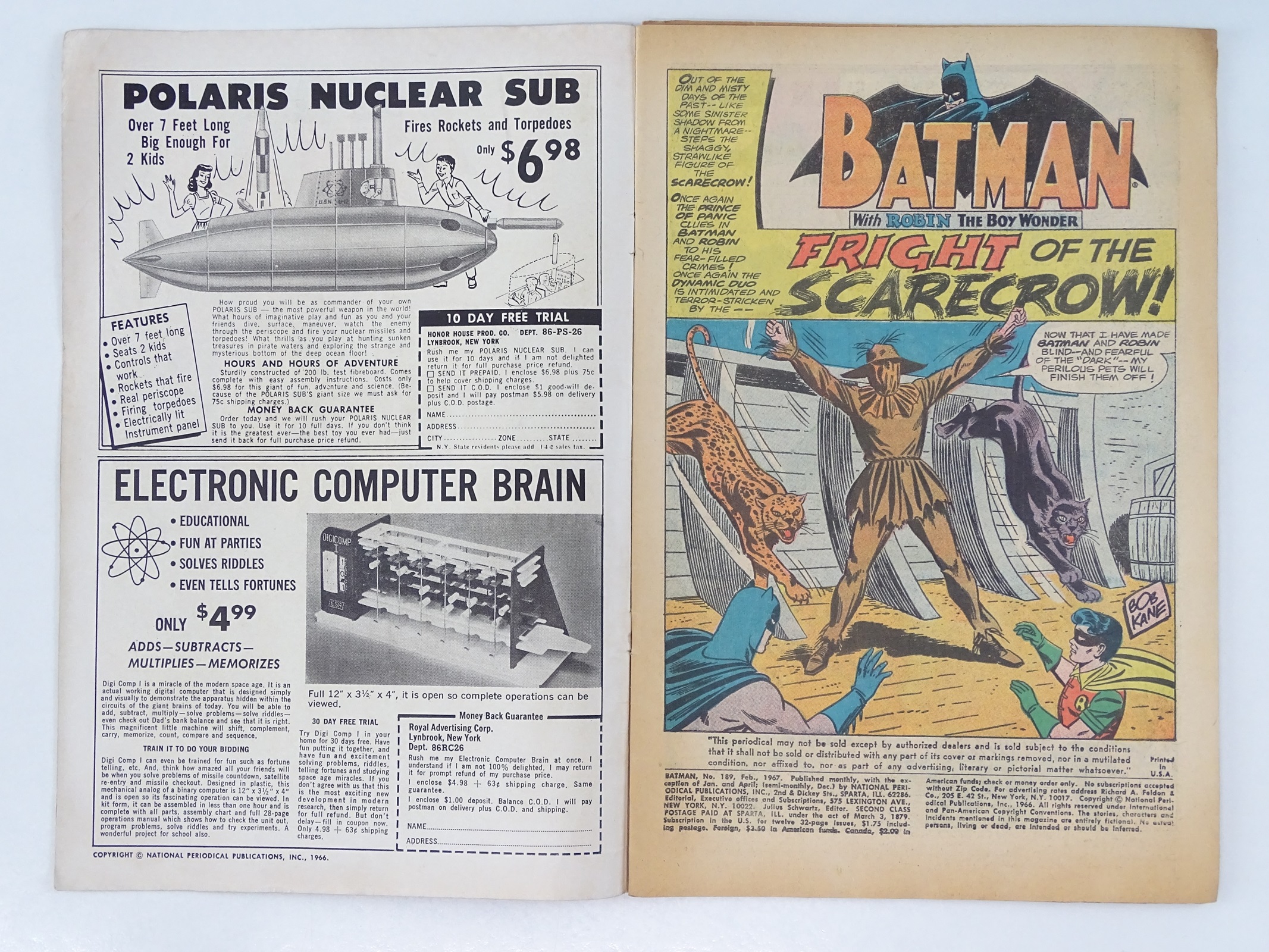 Lot 2 - BATMAN #189 - (1967 - DC - UK Cover Price)