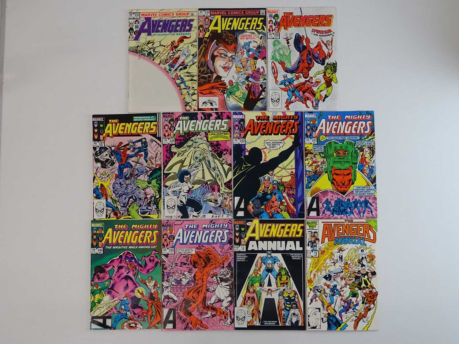 Lot 259 - AVENGERS #233, 234, 236, 237, 238, 242, 243,