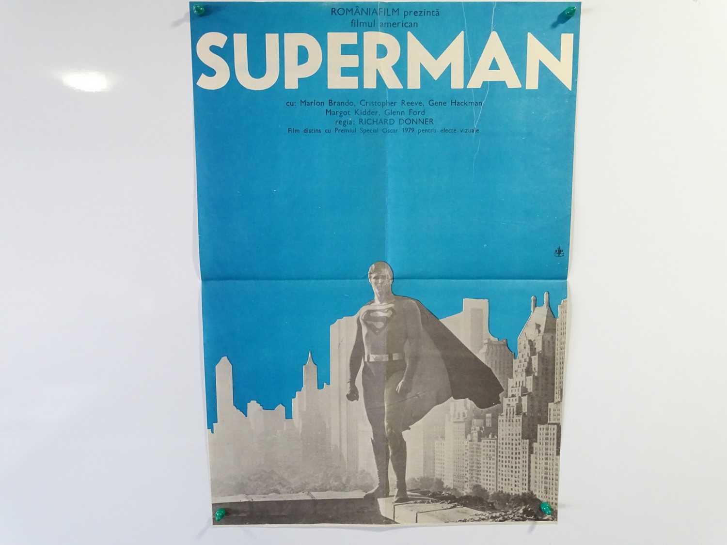 Lot 221 - SUPERMAN (1978) - Romanian one sheet folded