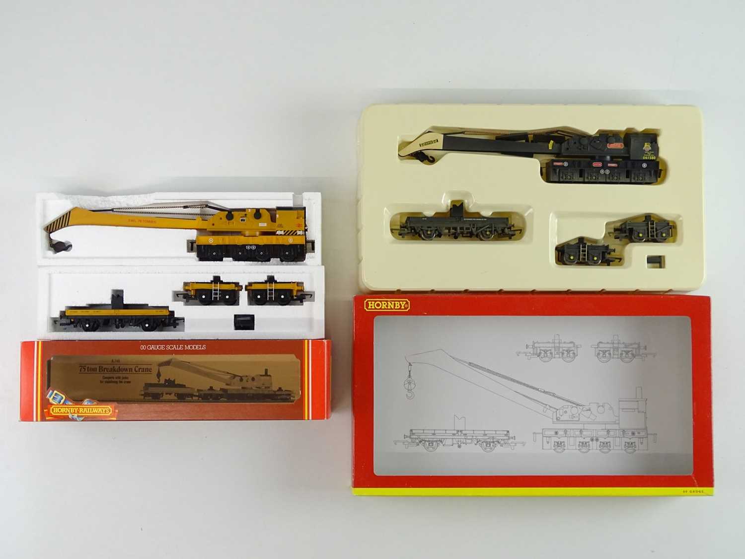 Lot 479 - A pair of HORNBY OO gauge Breakdown Crane