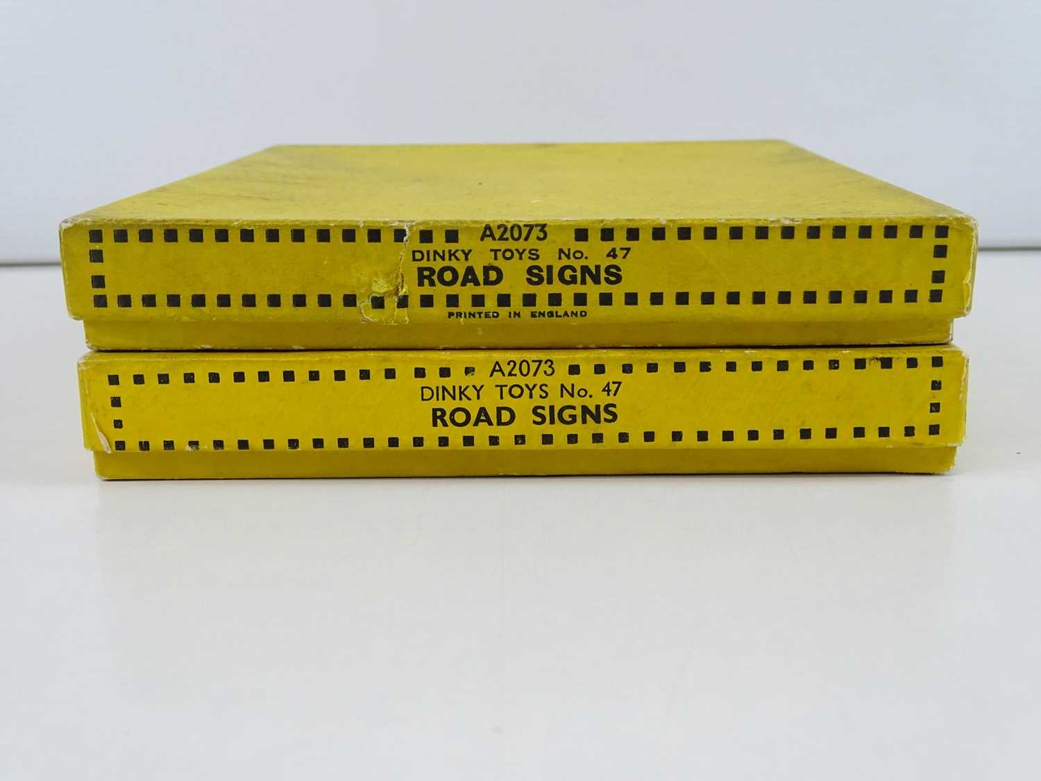 Lot 62 - A pair of DINKY No. 47 Road Signs boxed sets,