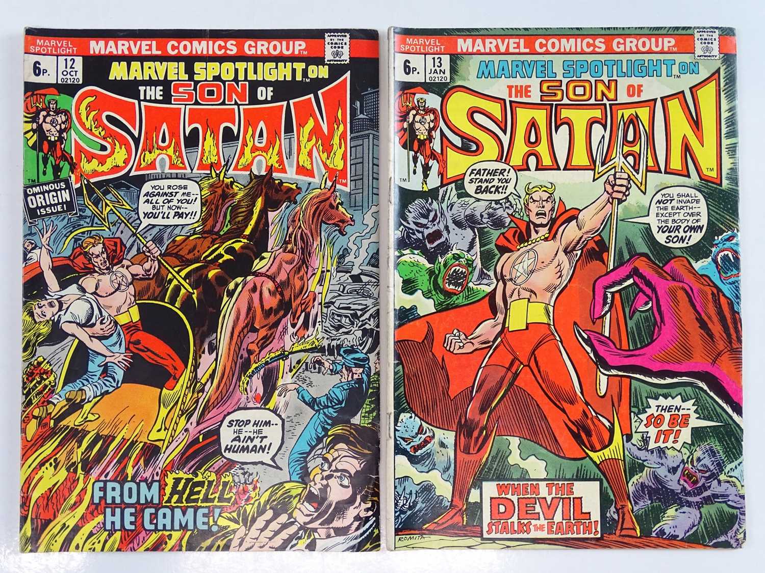 Lot 505 - MARVEL SPOTLIGHT: SON OF SATAN #12 & 13 (2