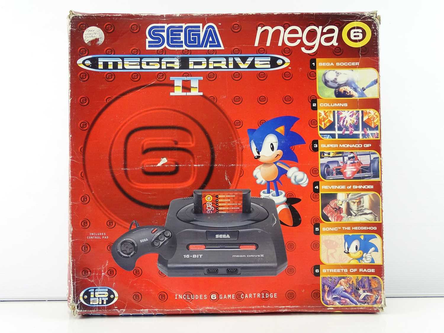 Lot 142 - Sega Mega Drive II console Mega 6 pack