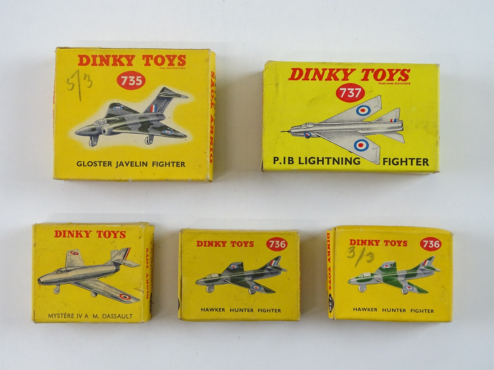 Lot 99 - A group of DINKY aircraft models comprising a