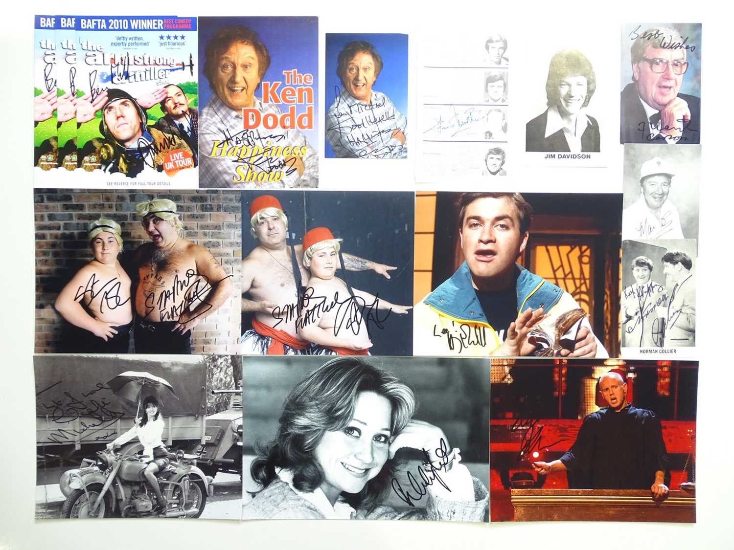 Lot 206 - A group of male actors' signatures on A4