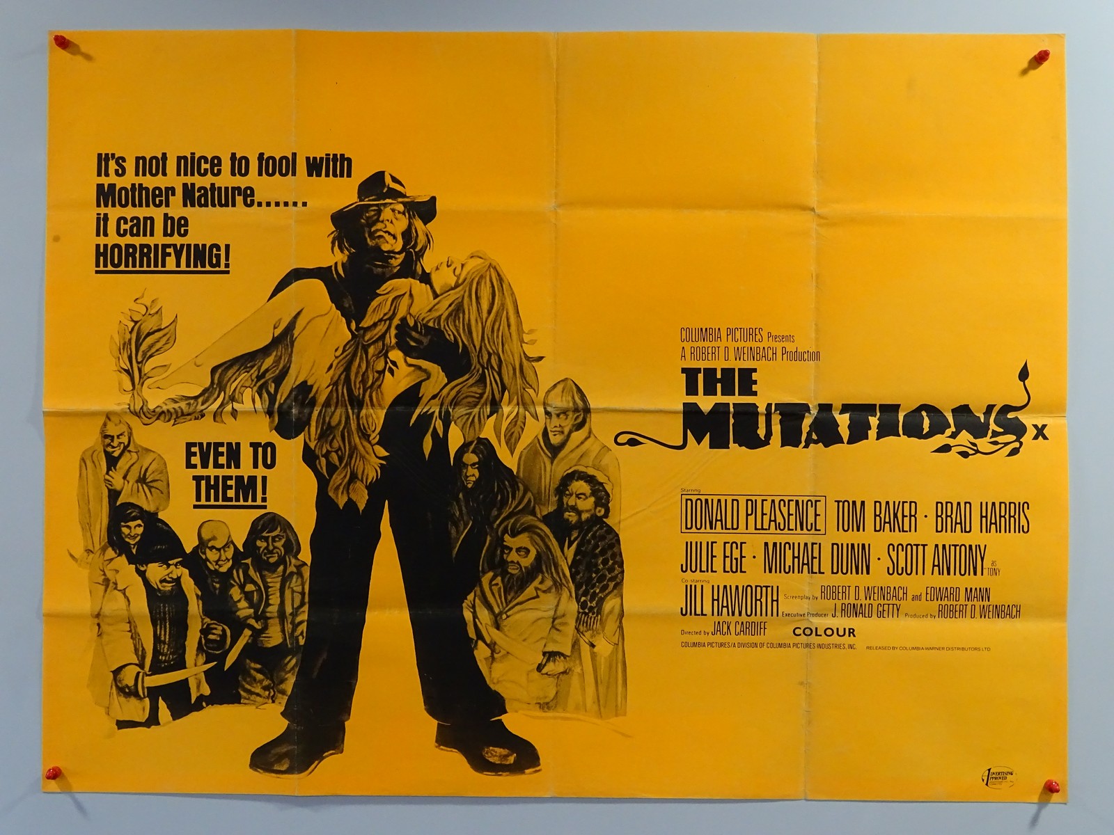 Lot 26 - THE MUTATIONS (1974) - UK quad - folded (1 in