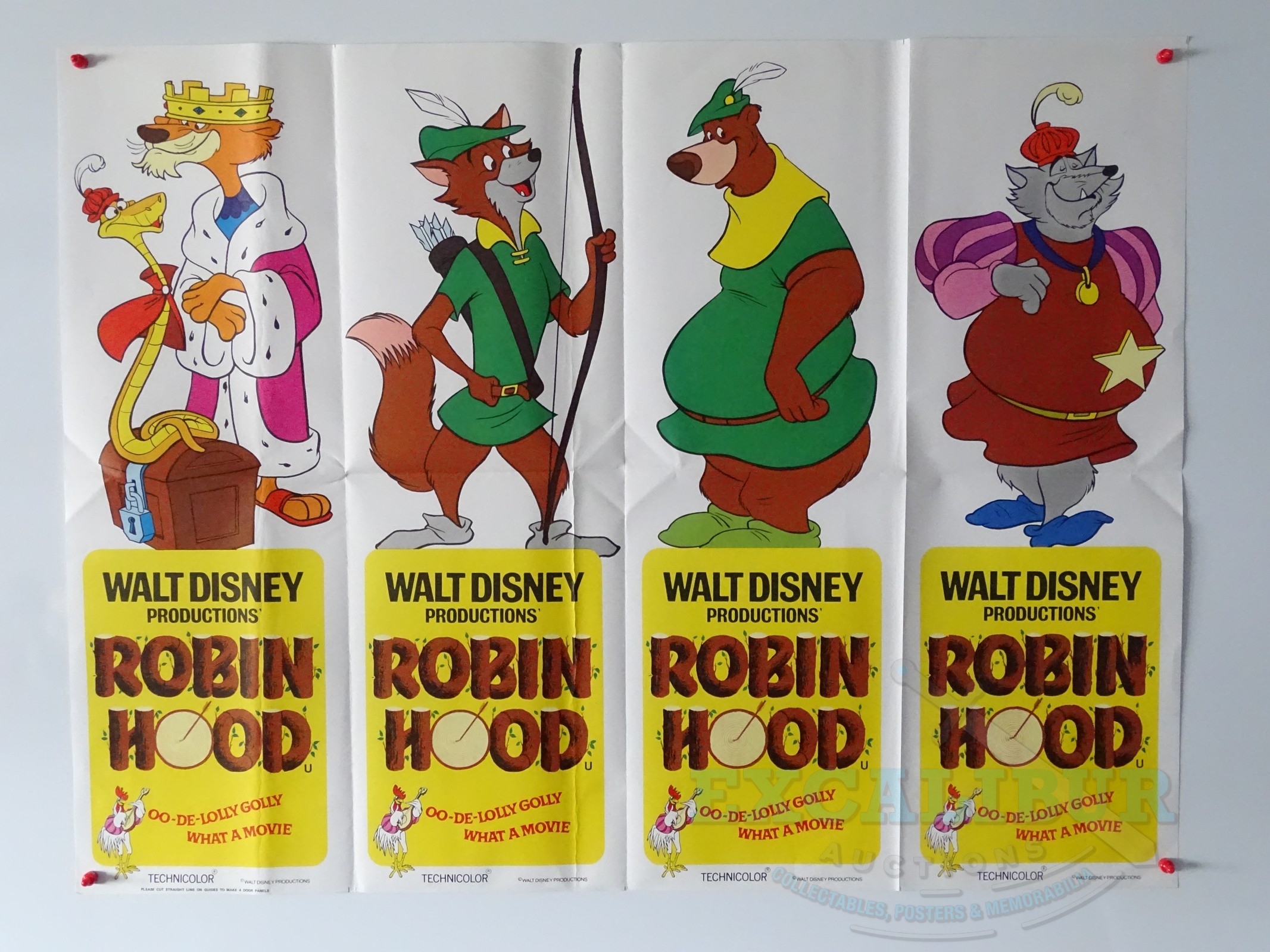 Lot 128 - WALT DISNEY: ROBIN HOOD (1973) - 4 x first