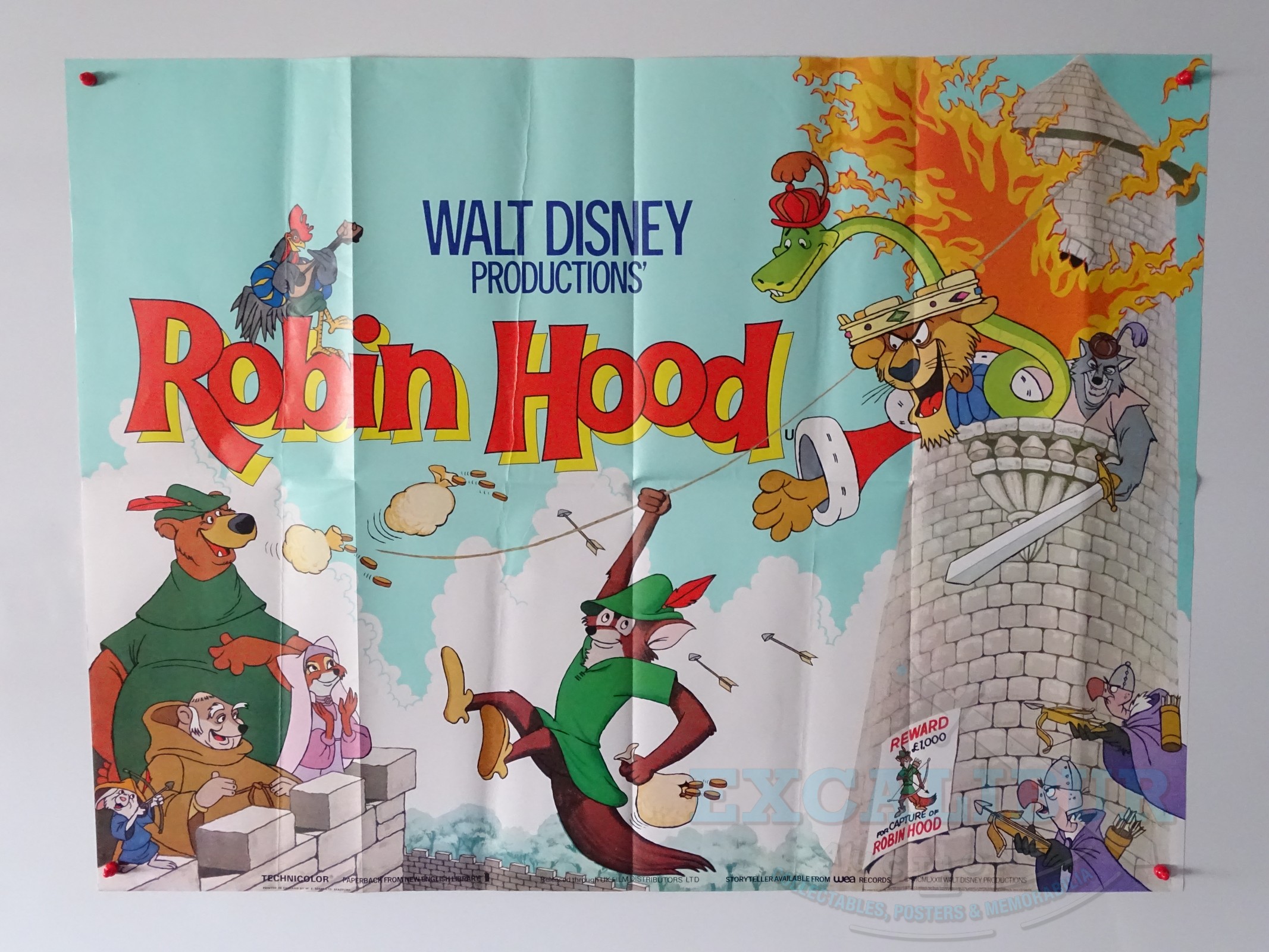 Lot 128 - WALT DISNEY: ROBIN HOOD (1973) - 4 x first