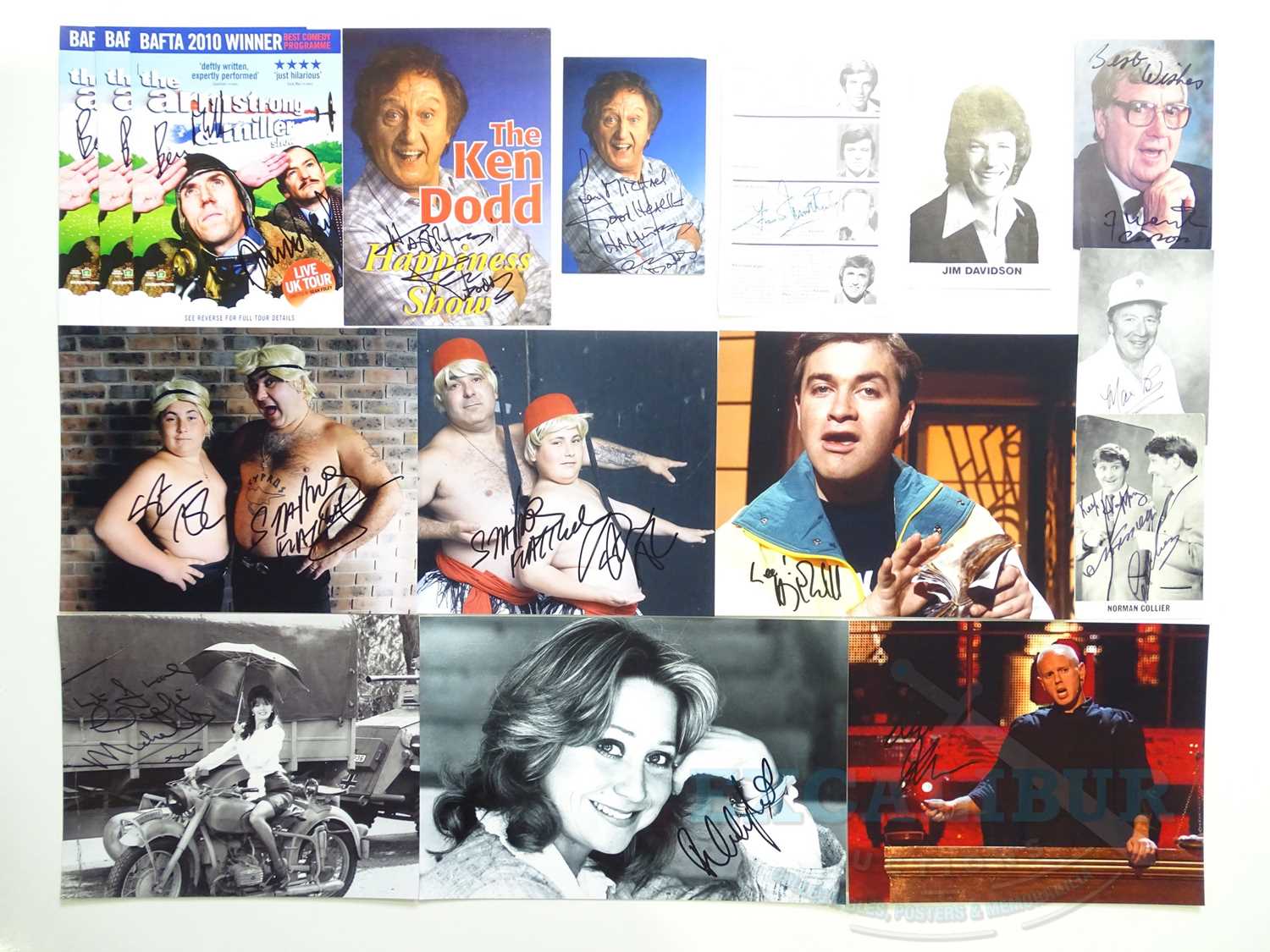 Lot 302 - A group of male actors' signatures on A4