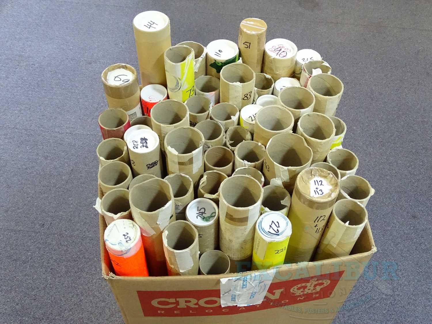 Lot 445 - A large quantity of used cinema poster tubes
