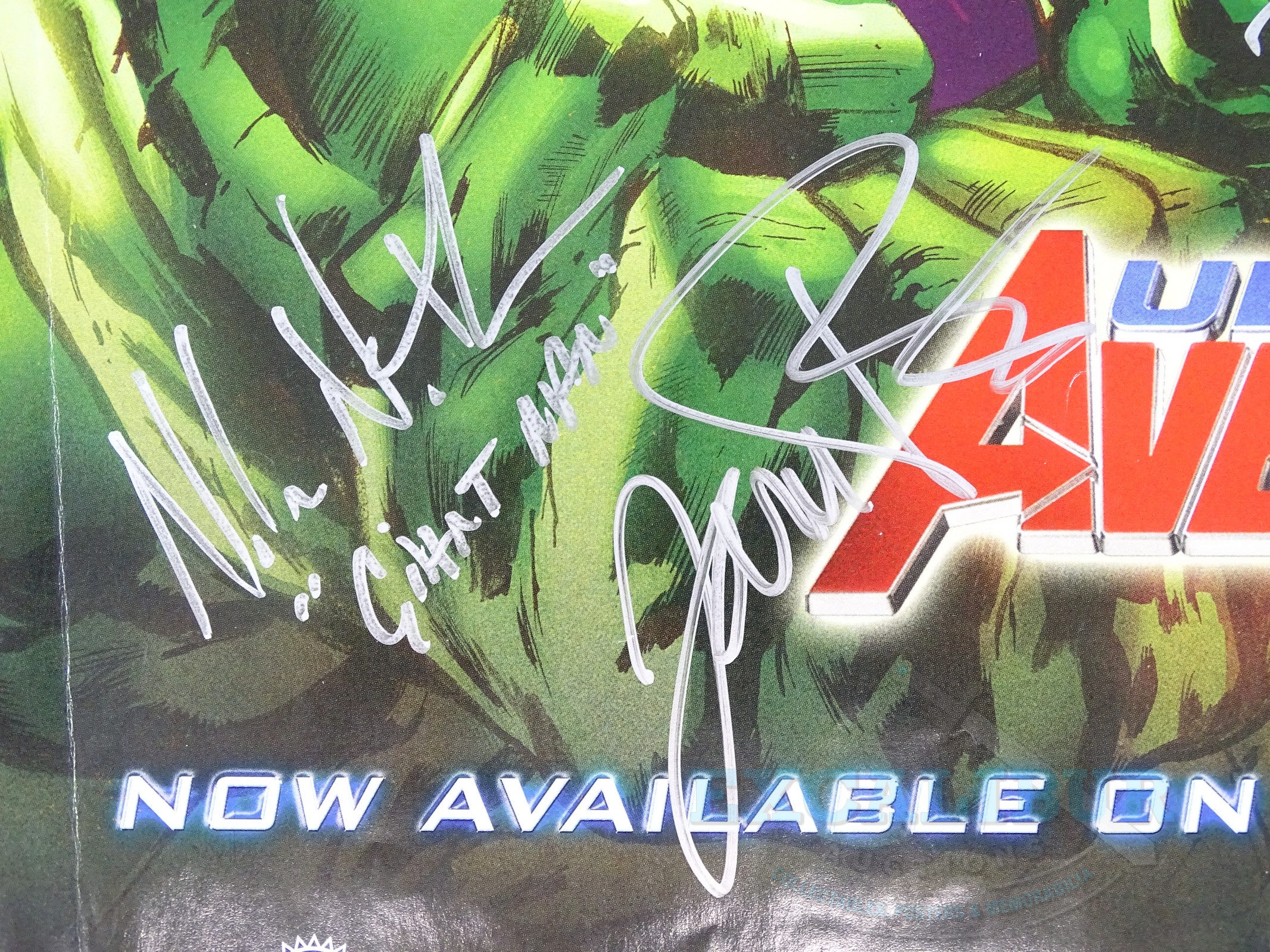 Lot 131 - MULTI-SIGNED ULTIMATE AVENGERS HULK POSTER
