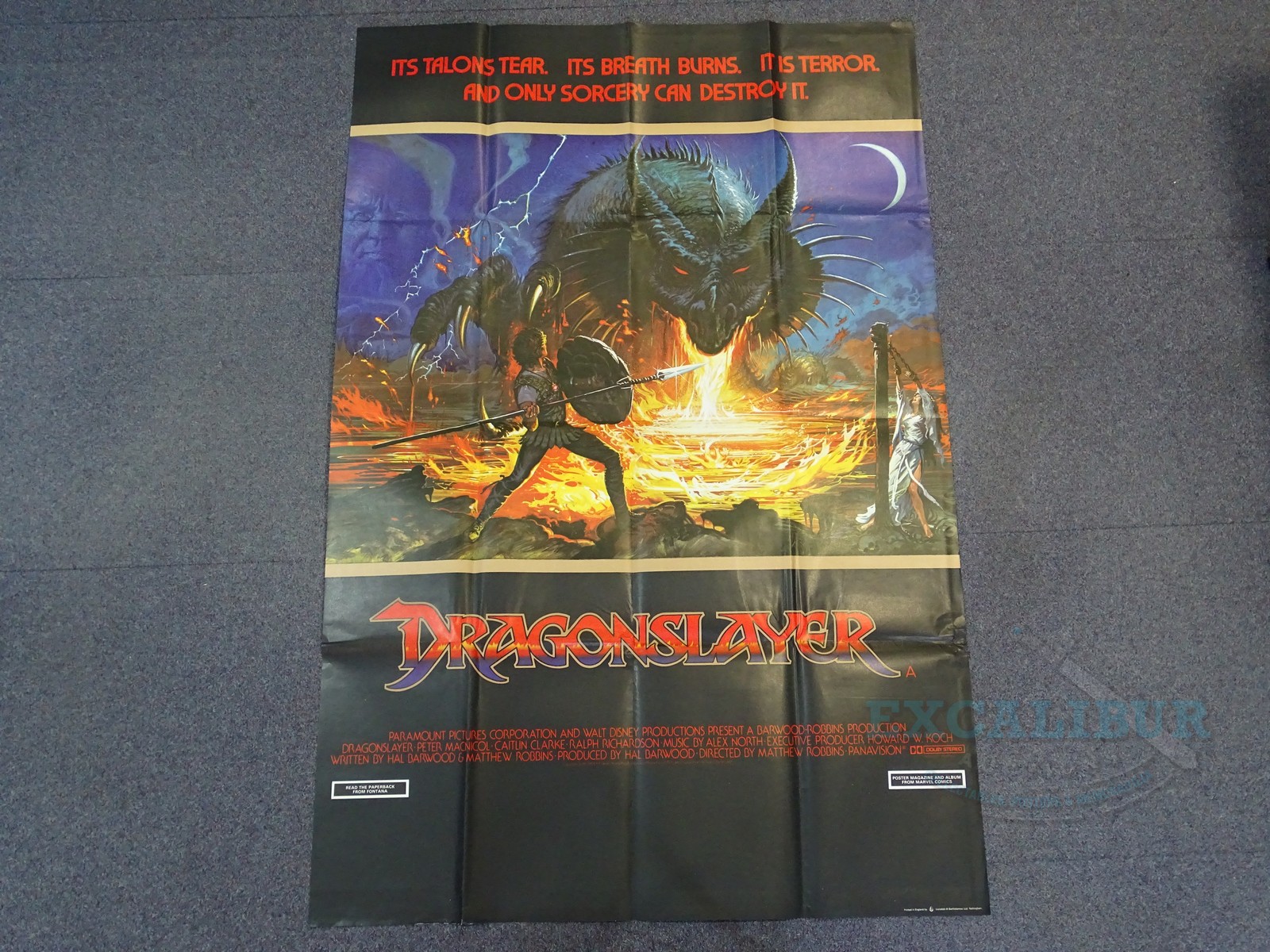 Lot 286 - DRAGONSLAYER (1981) - A 60" x 40" movie
