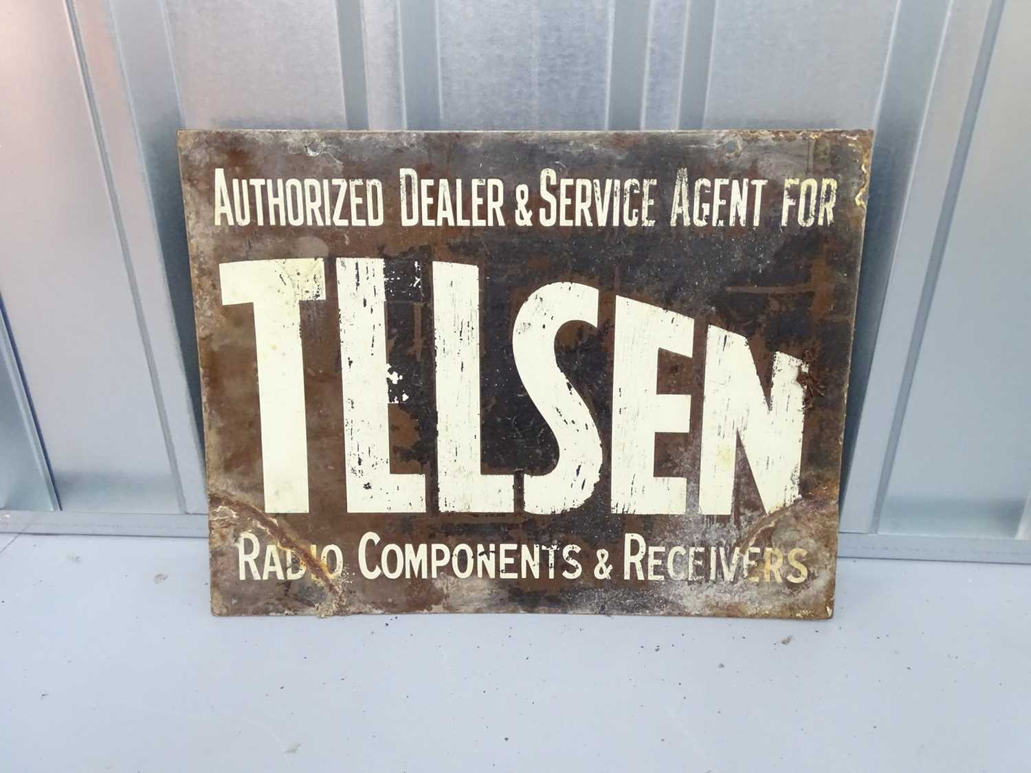 Lot 15 - TELSEN (20" x 15")radio components enamel