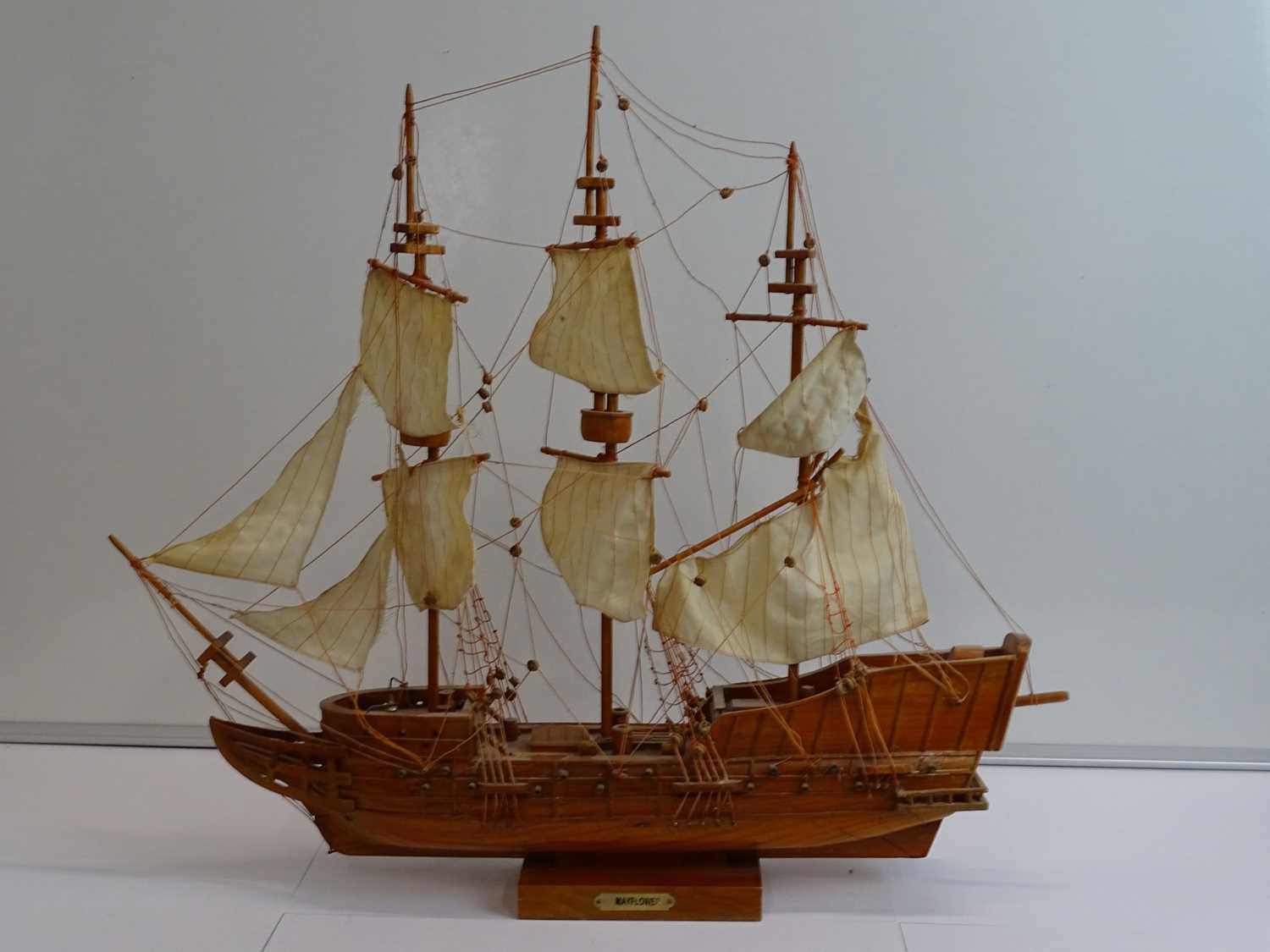Lot 209 - A handbuilt, wooden model of the 'Mayflower'