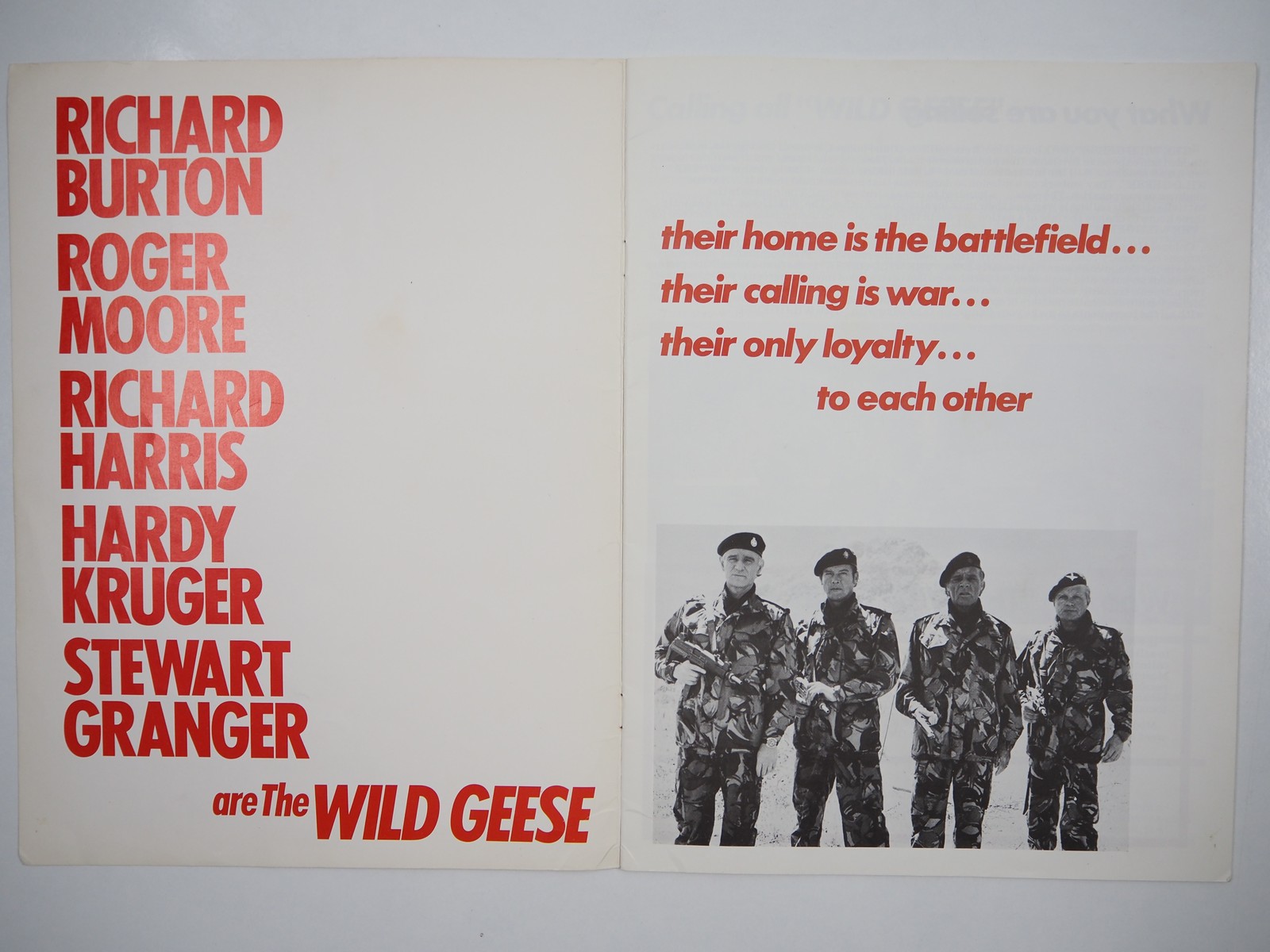 Lot 106 - THE WILD GEESE (1978) A UK press campaign