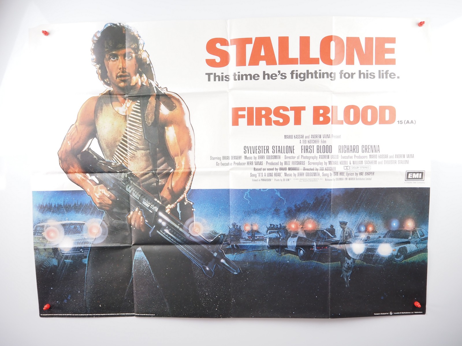 Lot 116 - FIRST BLOOD (1982) UK Quad movie poster