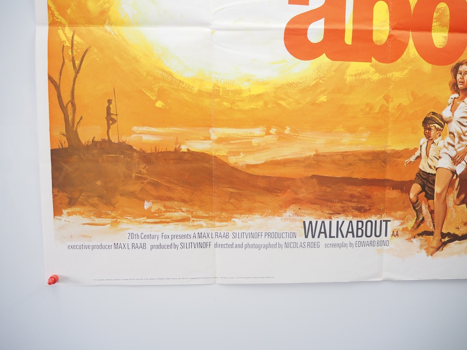 Lot 138 - WALKABOUT (1971) UK Quad film poster