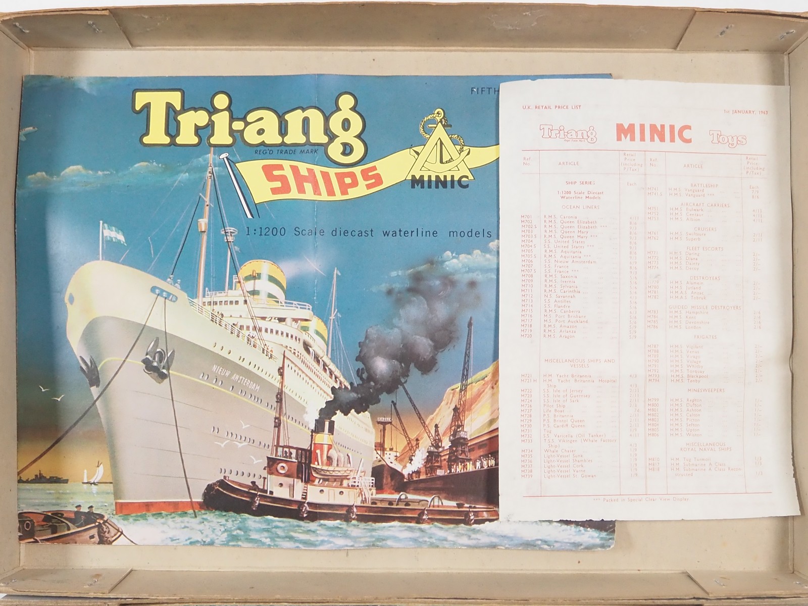 Lot 145 - A TRI-ANG MINIC Ships rare M892 SS United