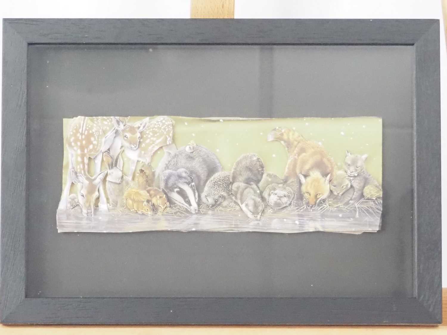 Lot 116 - Sharon Healey 'ANIMAL SCENE' - decoupage - 9.