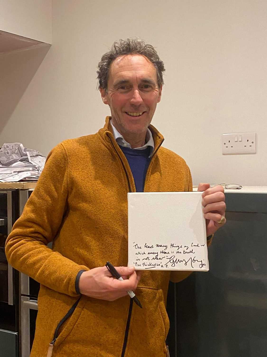 Lot 152 - Guy Henry - Harry Potter with artwork added