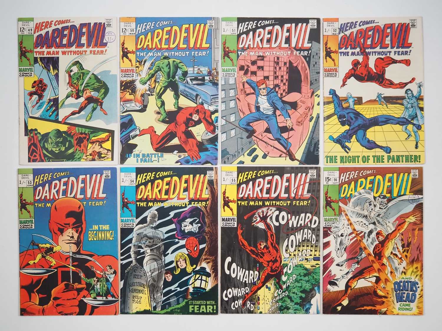 Lot 322 - DAREDEVIL #49, 50, 51, 52, 53, 54, 55, 56 (8