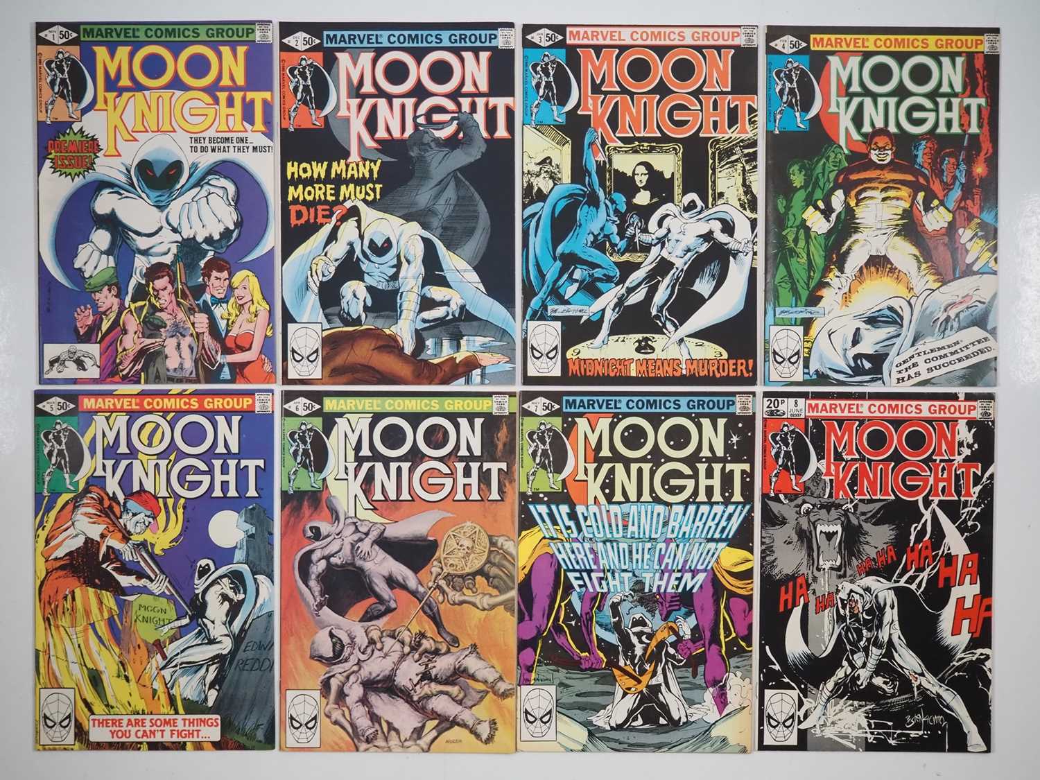 Lot 432 - MOON KNIGHT # 1, 2, 3, 4, 5, 6, 7, 8 (8 in