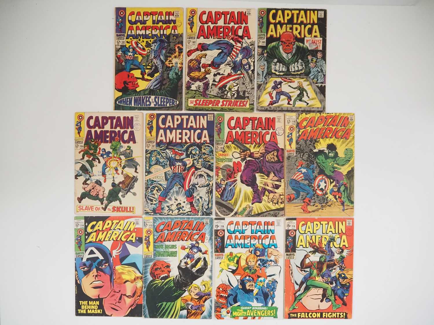 Lot 215 - CAPTAIN AMERICA #101, 102, 103, 104, 107,