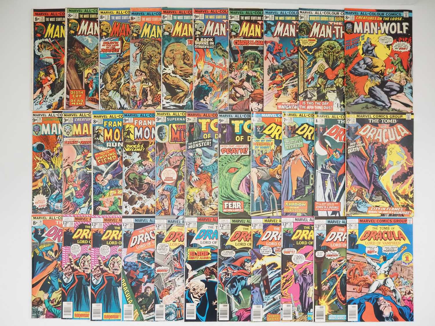Lot 266 - MARVEL HORROR LOT (32 in Lot) Includes