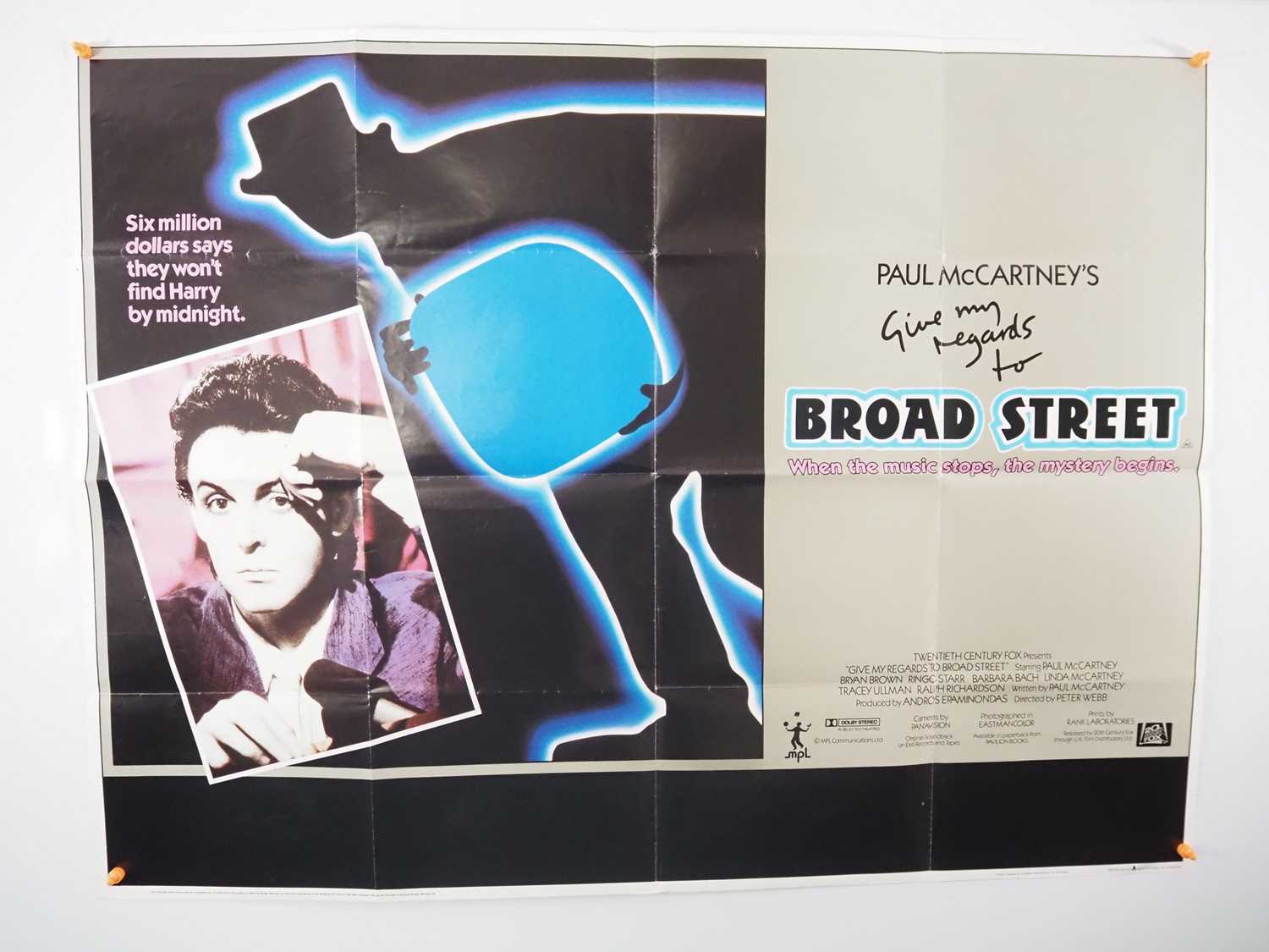 Lot 330 - GIVE MY REGARDS TO BROAD STREET (1984) Uk