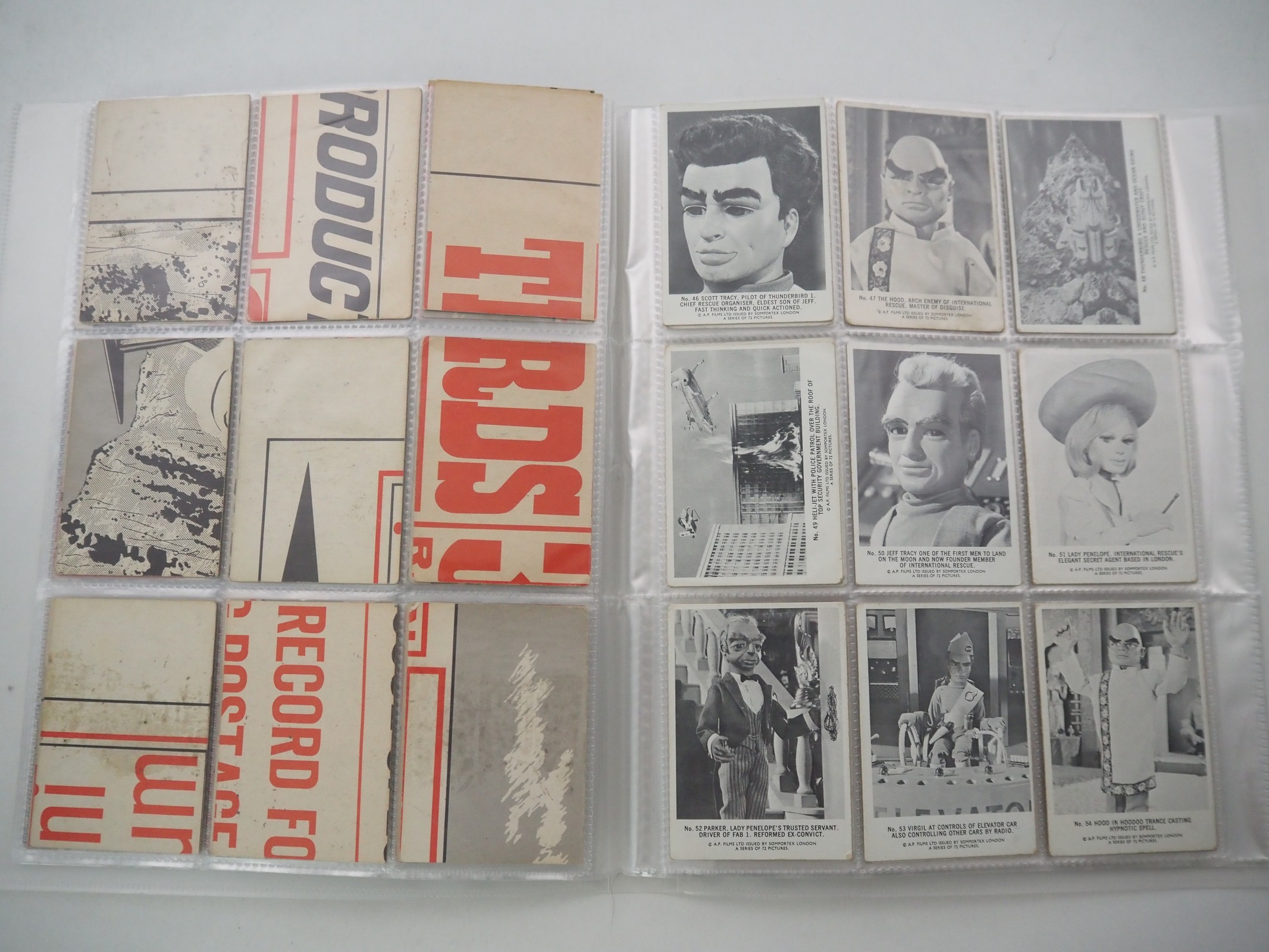 Lot 58 - THUNDERBIRDS - A Bubble Gum / Trading Card