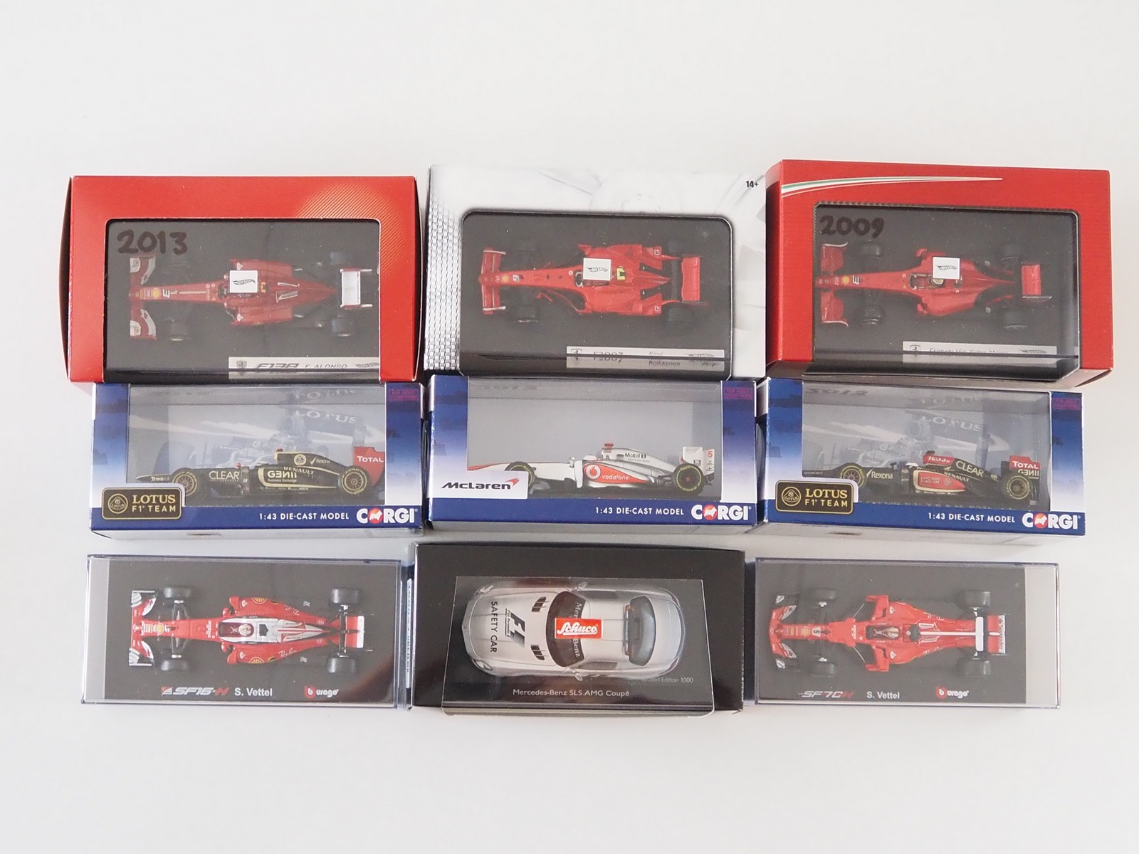 Lot 235 - A group of 1:43 scale Formula 1 race cars by