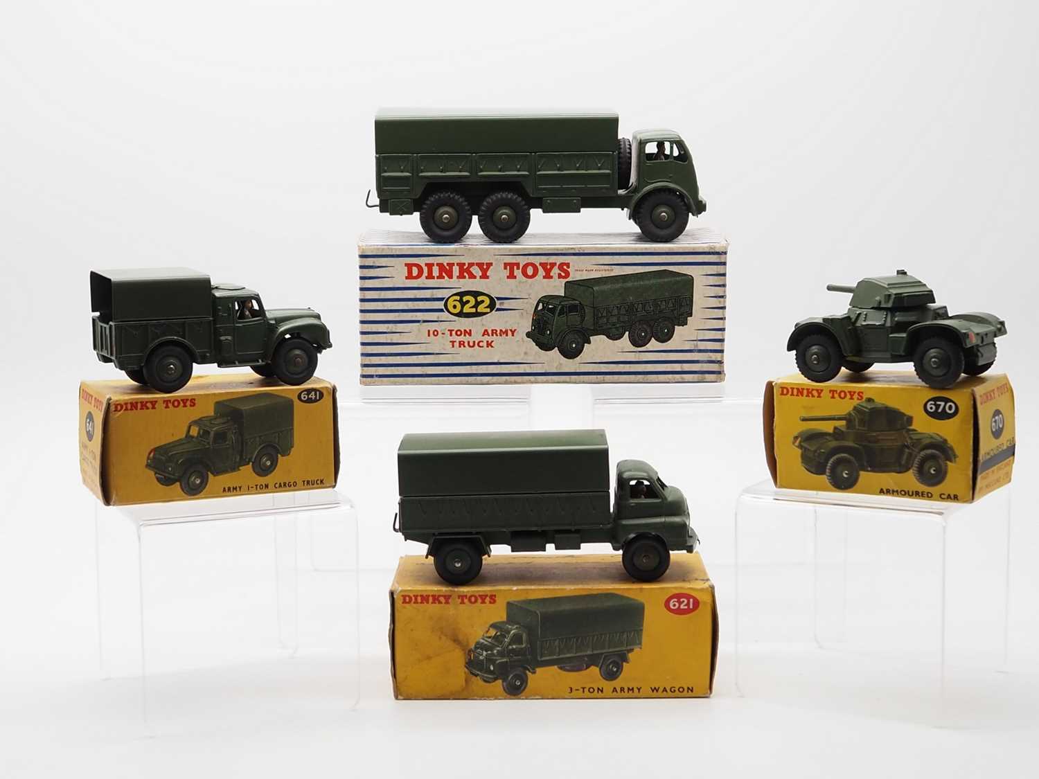 Lot 52 - A group of DINKY military vehicles comprising