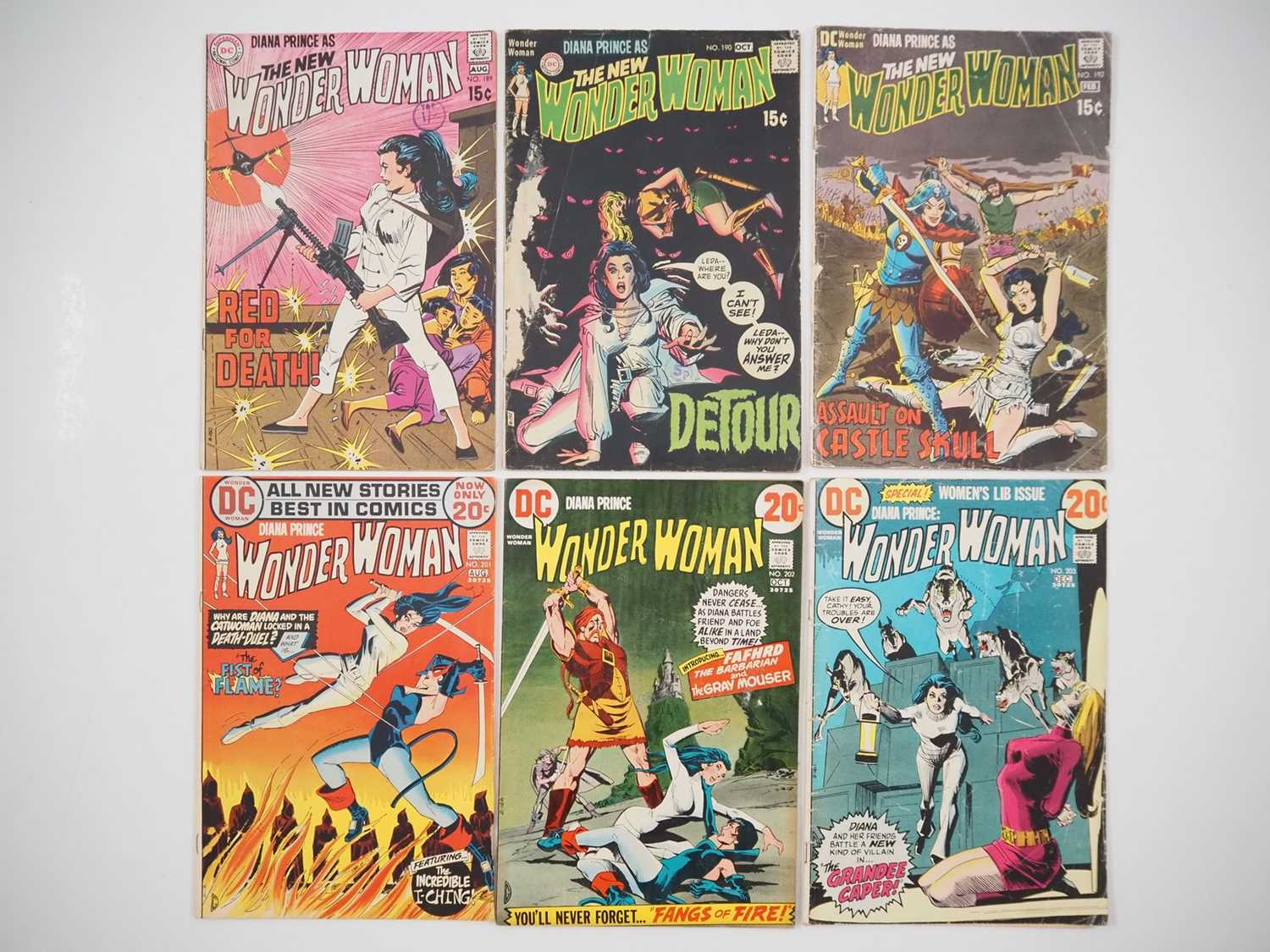 Lot 140 - WONDER WOMAN #189, 190, 192, 201, 202, 203