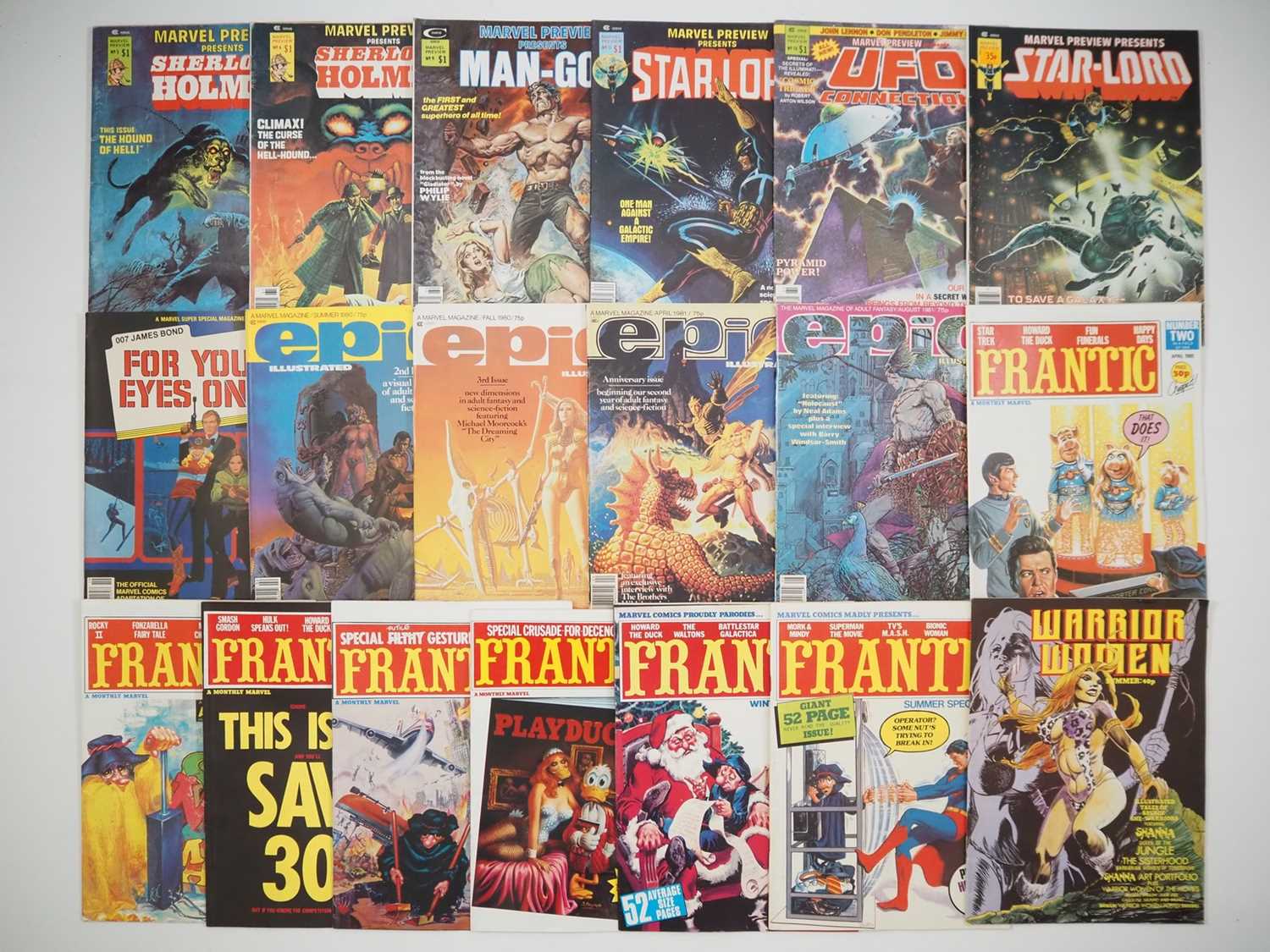 Lot 166 - MARVEL MAGAZINE LOT (19 in Lot) - Includes
