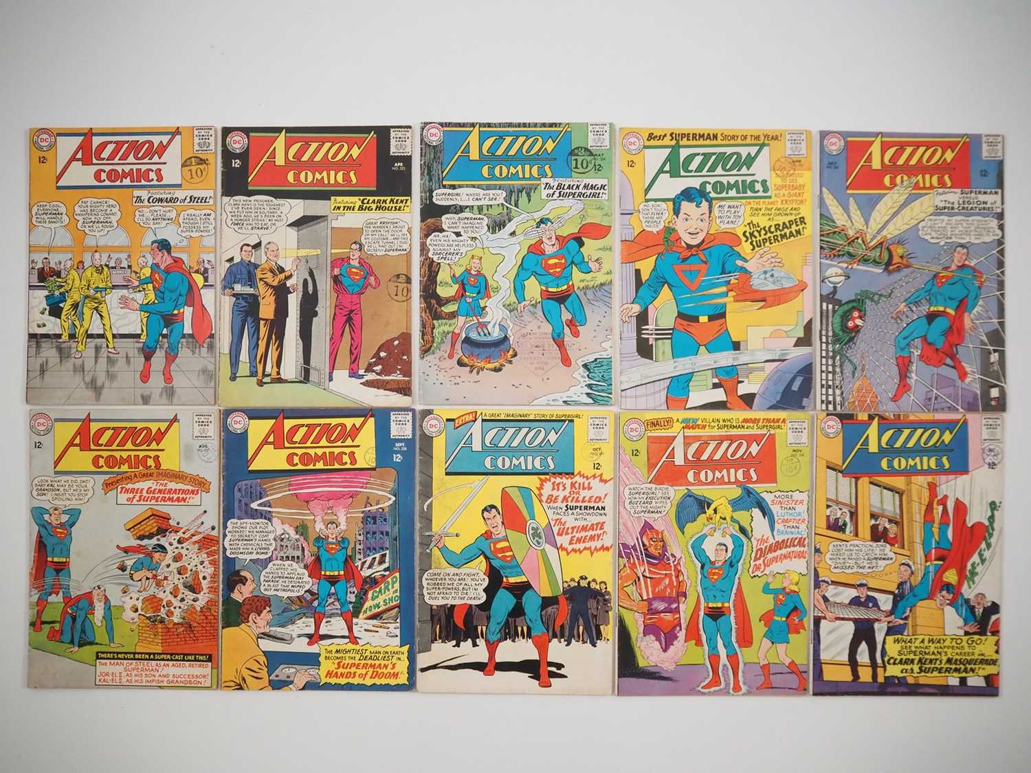 Lot 409 - ACTION COMICS #322, 323, 324, 325, 326, 327,