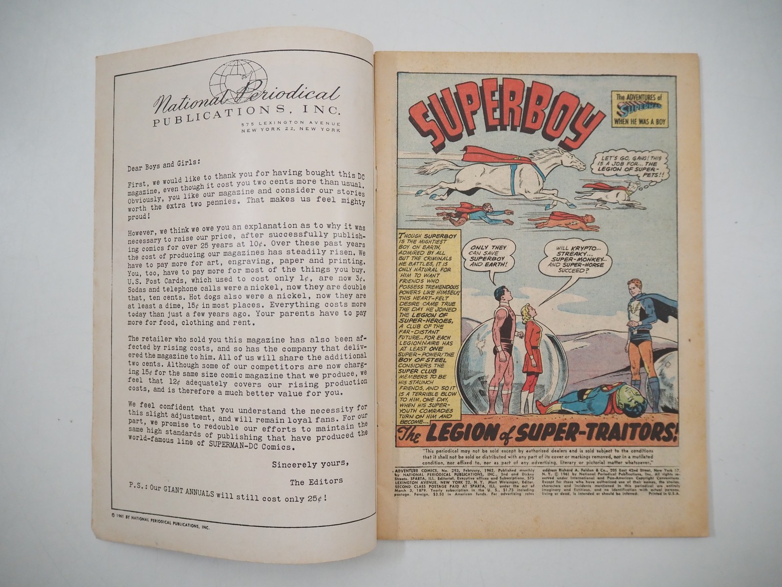 Lot 545 - ADVENTURE COMICS #293 (1962 - DC) - First