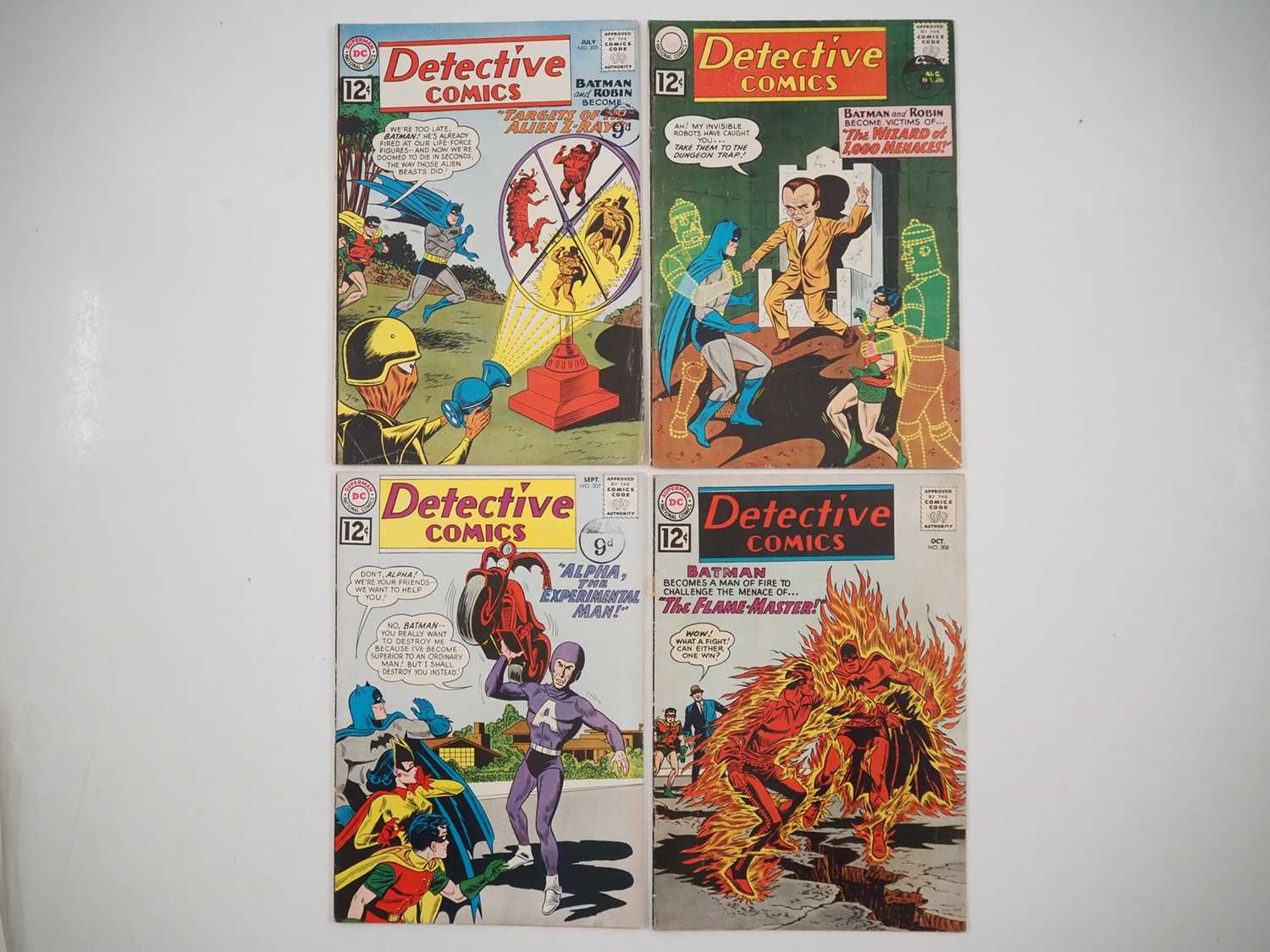 Lot 571 - DETECTIVE COMICS #305, 306, 307, 308 (4 in