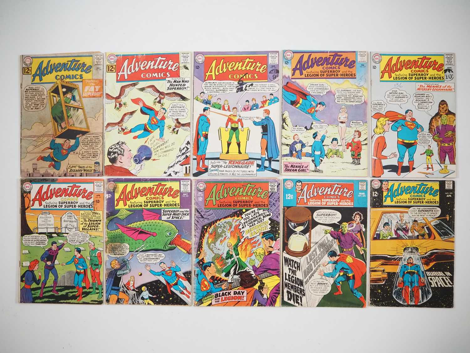 Lot 281 - ADVENTURE COMICS #298, 303, 316, 317, 330,