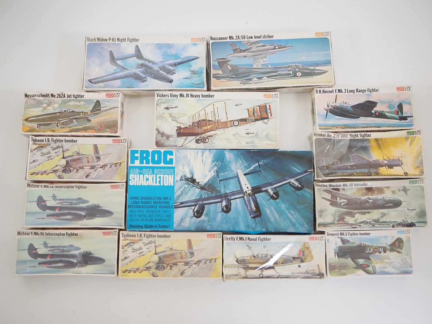 Lot 130 - A group of FROG 1:72 scale military aircraft