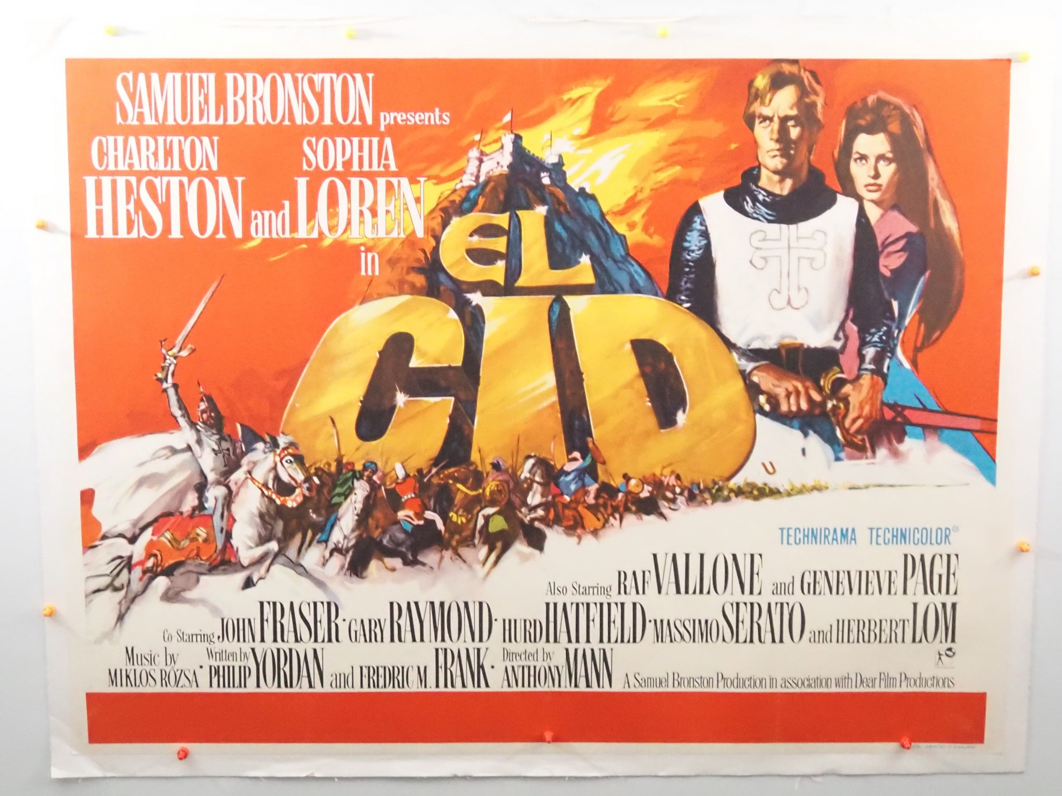 Lot 6 - EL CID (1961) A large quantity of film posters