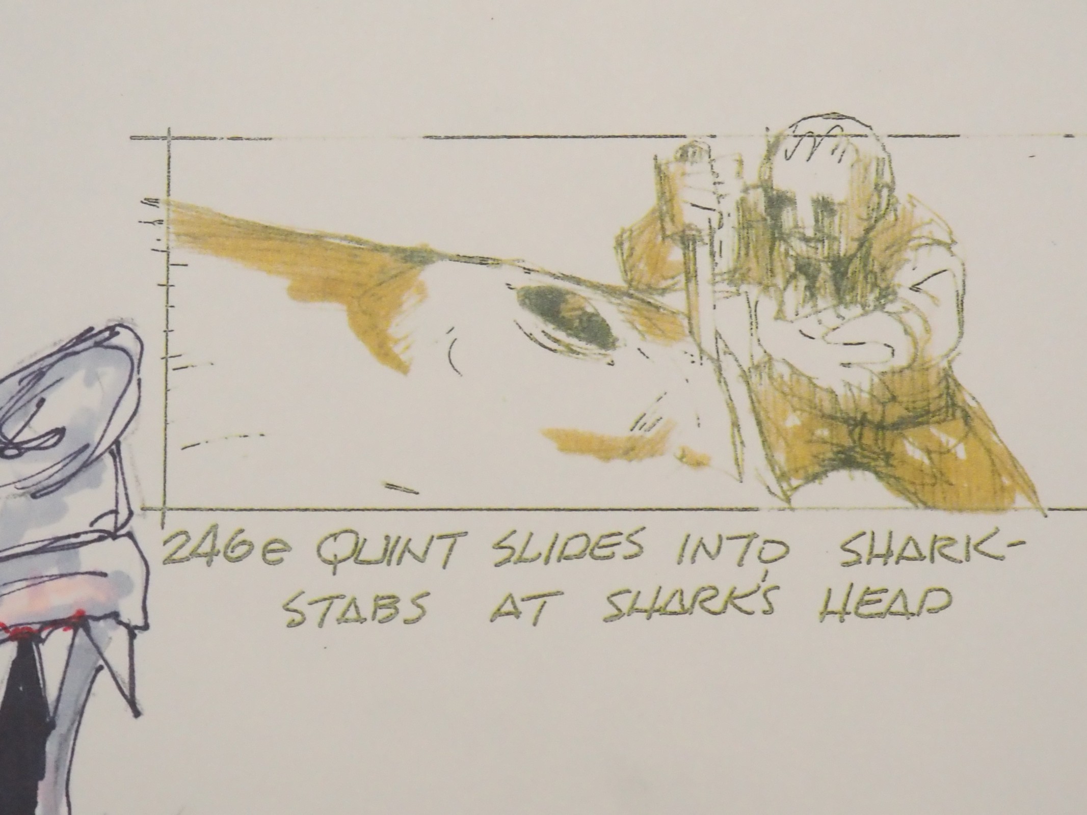 Lot 502 - JAWS (1975) - A reproduction story board by