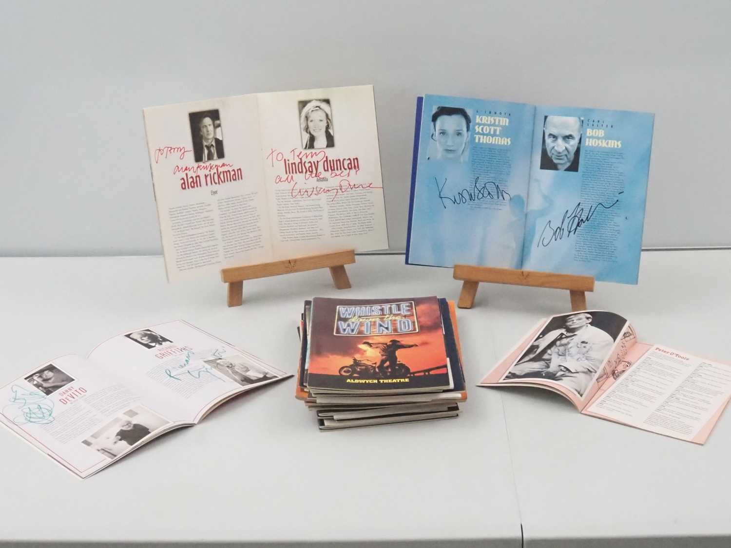 Lot 527 - A group of 31 signed theatre programmes,