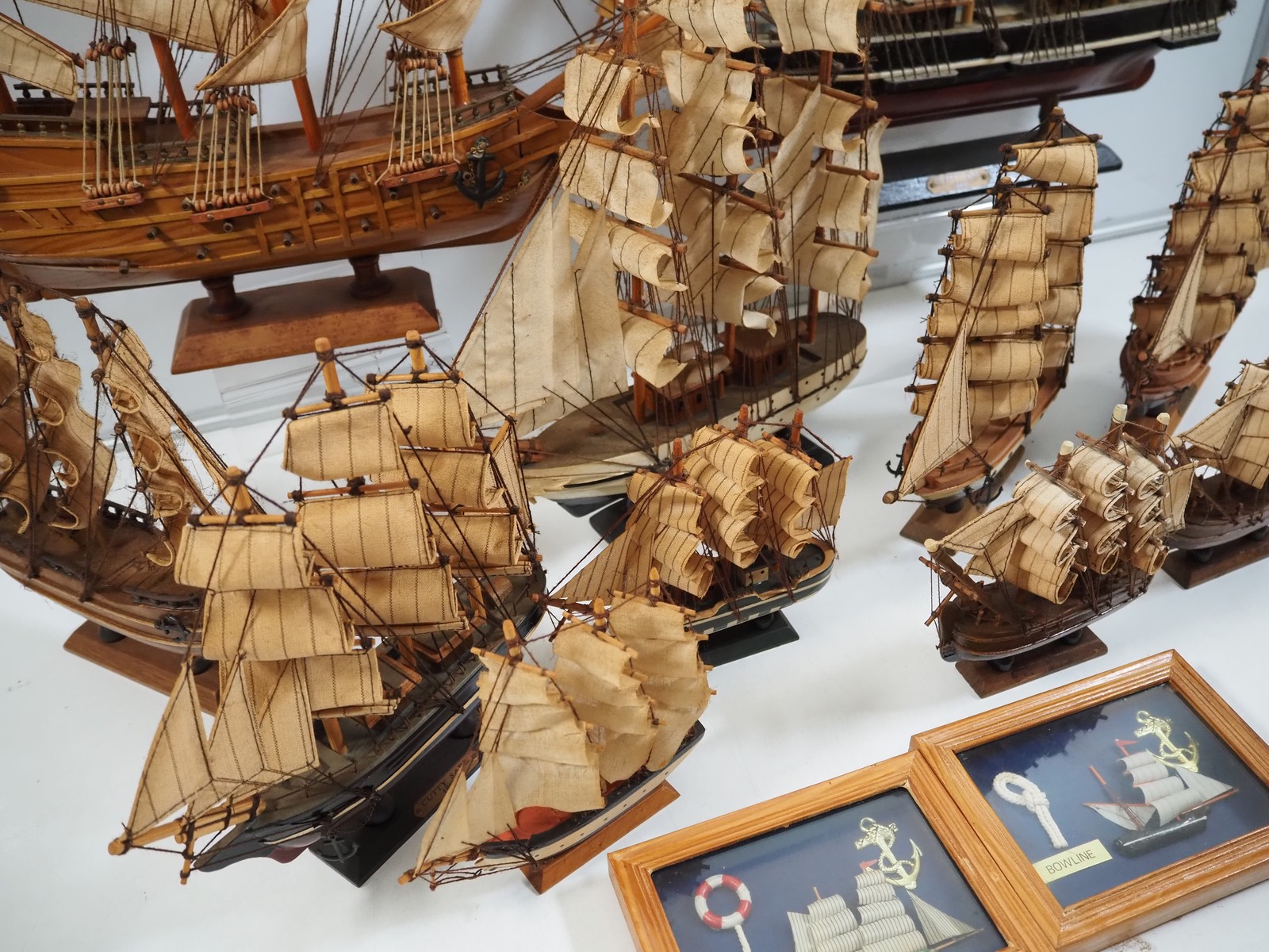 Lot 219 - A large flotilla of model ships together