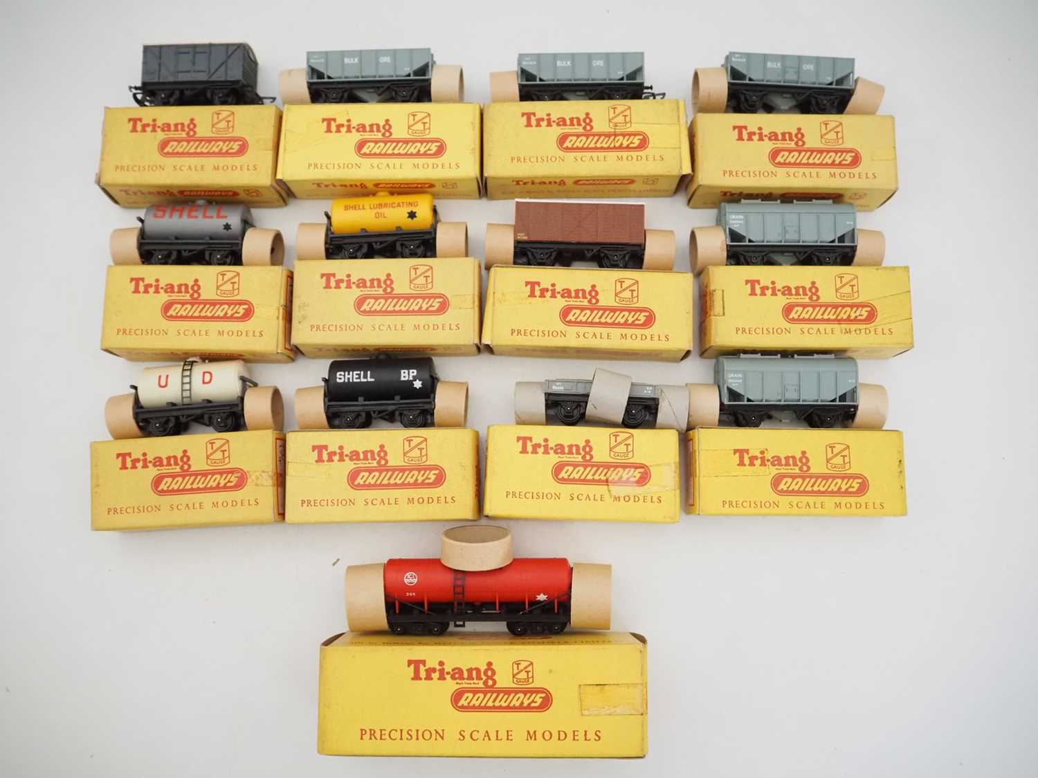 Lot 287 - A group of TRIANG TT gauge wagons of various