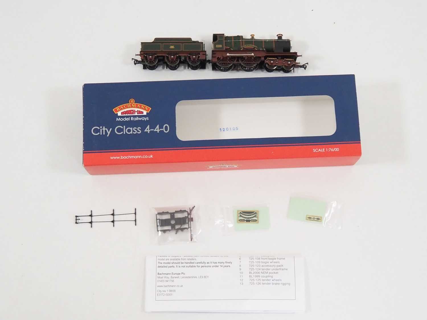 Lot 439 - A BACHMANN OO gauge 31-727 City class steam