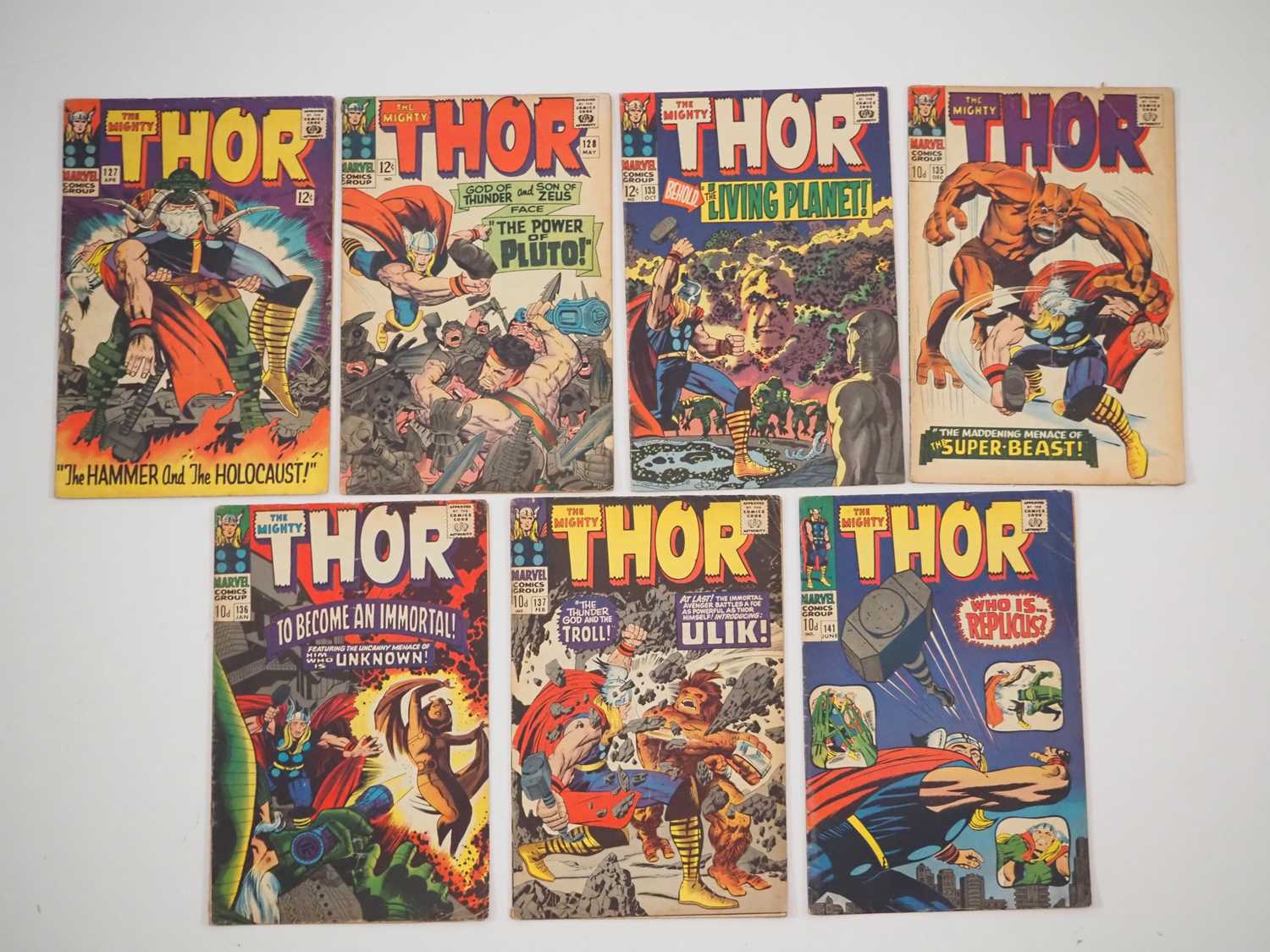 Lot 383 - THOR #127, 128, 133, 135, 136, 137, 141 (7