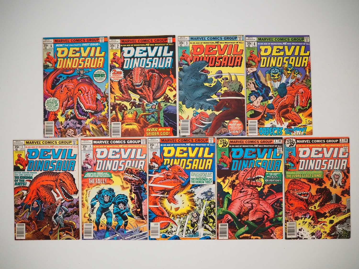 Lot 458 - DEVIL DINOSAUR #1, 2, 3, 4, 5, 6, 7, 8, 9 (9