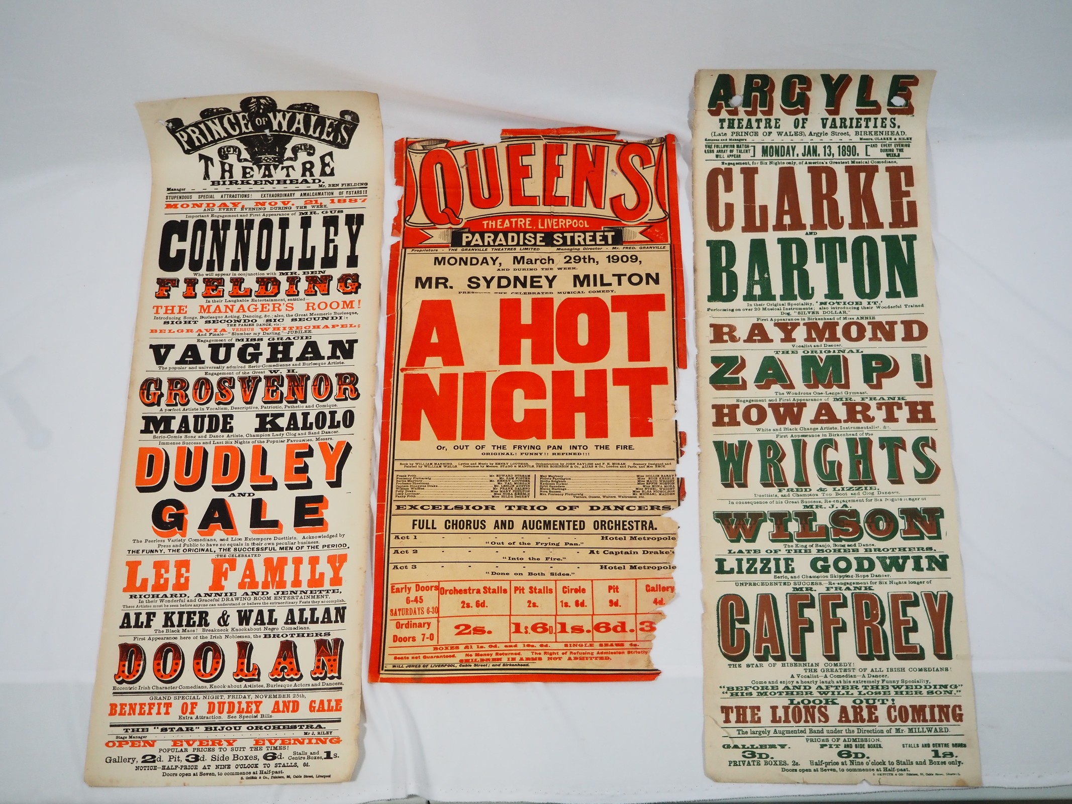 Lot 255 - Victorian and Edwardian theatre posters;