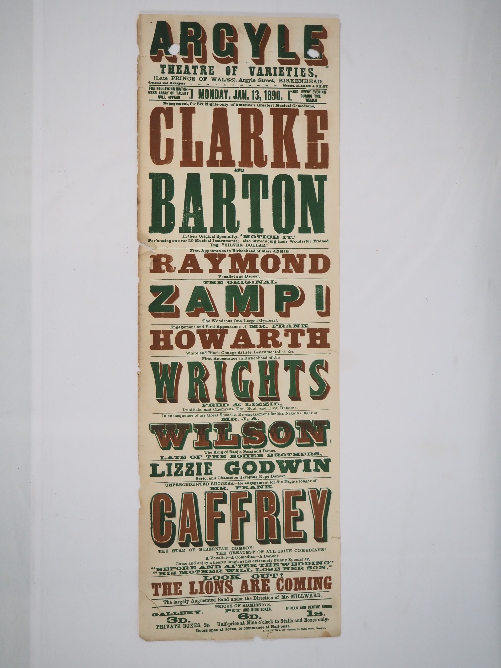 Lot 255 - Victorian and Edwardian theatre posters;