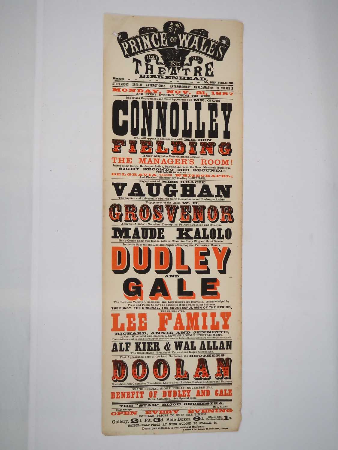 Lot 255 - Victorian and Edwardian theatre posters;